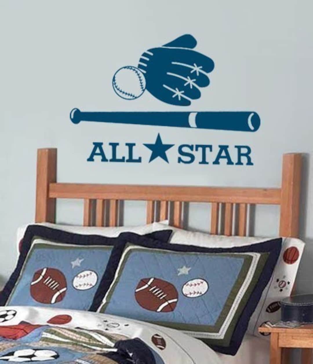 All Star Baseball Sports Vinyl Wall Decal - Etsy