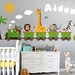 Personalized Safari Train Wall Decal Jungle Animals Train Wall Decal ...