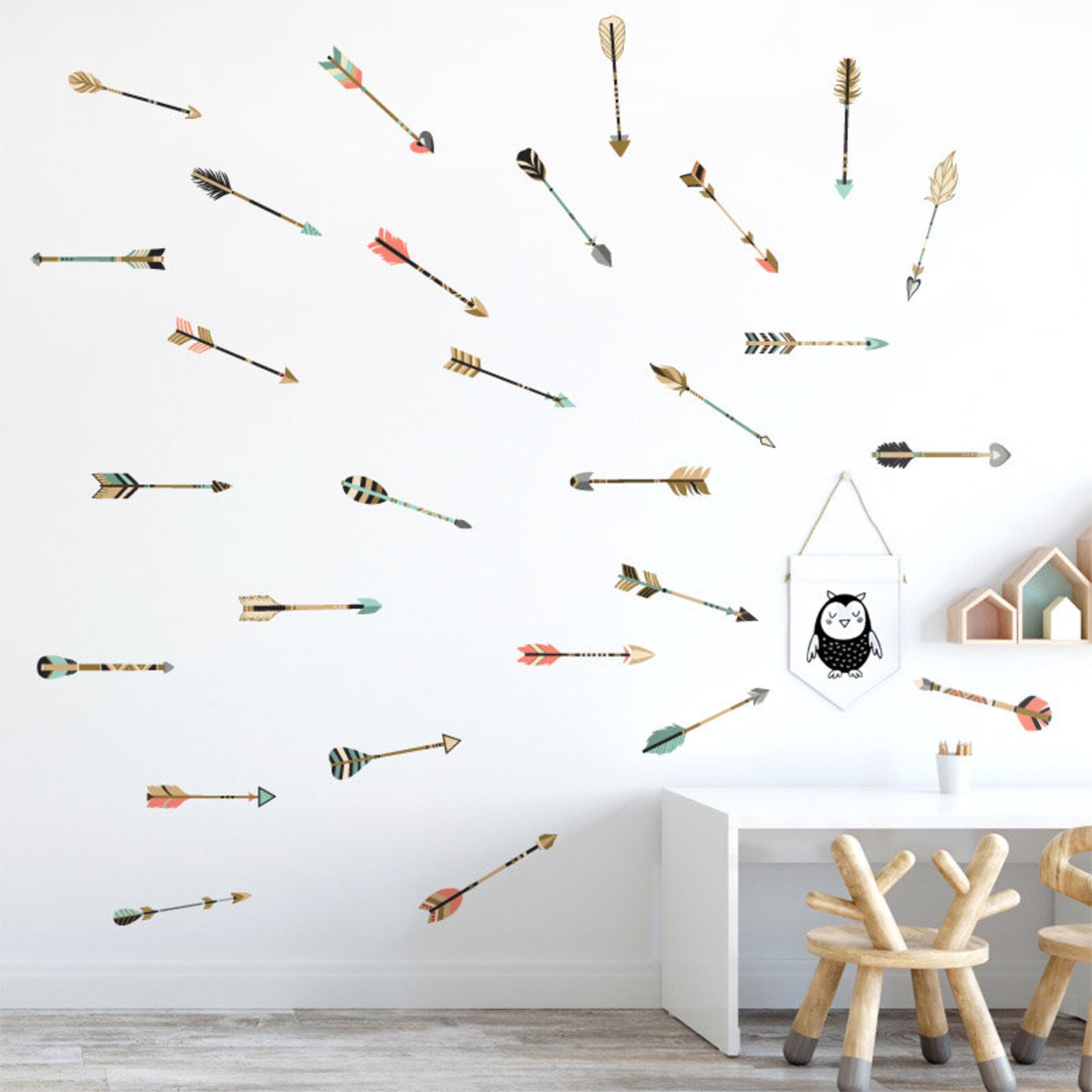 Arrows Wall Decal, Tribal Arrows Wall Sticker, Tribal Wall Decor ...