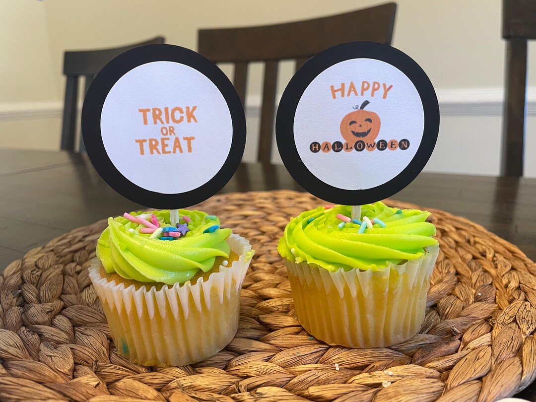 Premade Unique Cupcake Toppers Halloween - Etsy