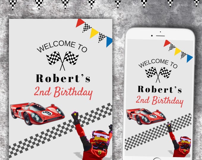 Editable Race Car Invitation, Race Car Birthday Invitation, Race Car ...