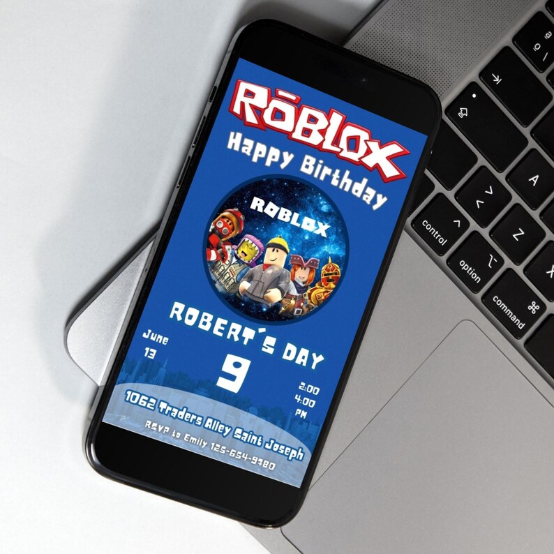 Editable Roblox Birthday Invitation | Gamer Party Template (canva) - Etsy