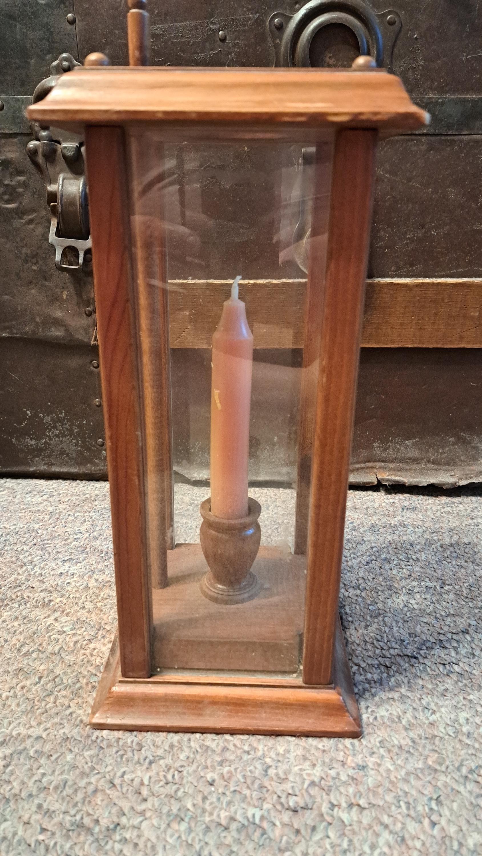 Frontier Reenactment Wood and Glass Candle Holder - Etsy