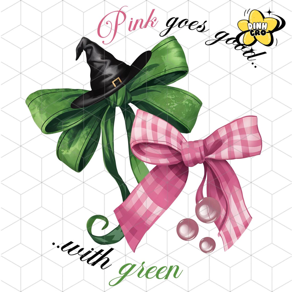 Witch Pink and Green Coquette Png, Wicked Change for Good Png, Defy ...