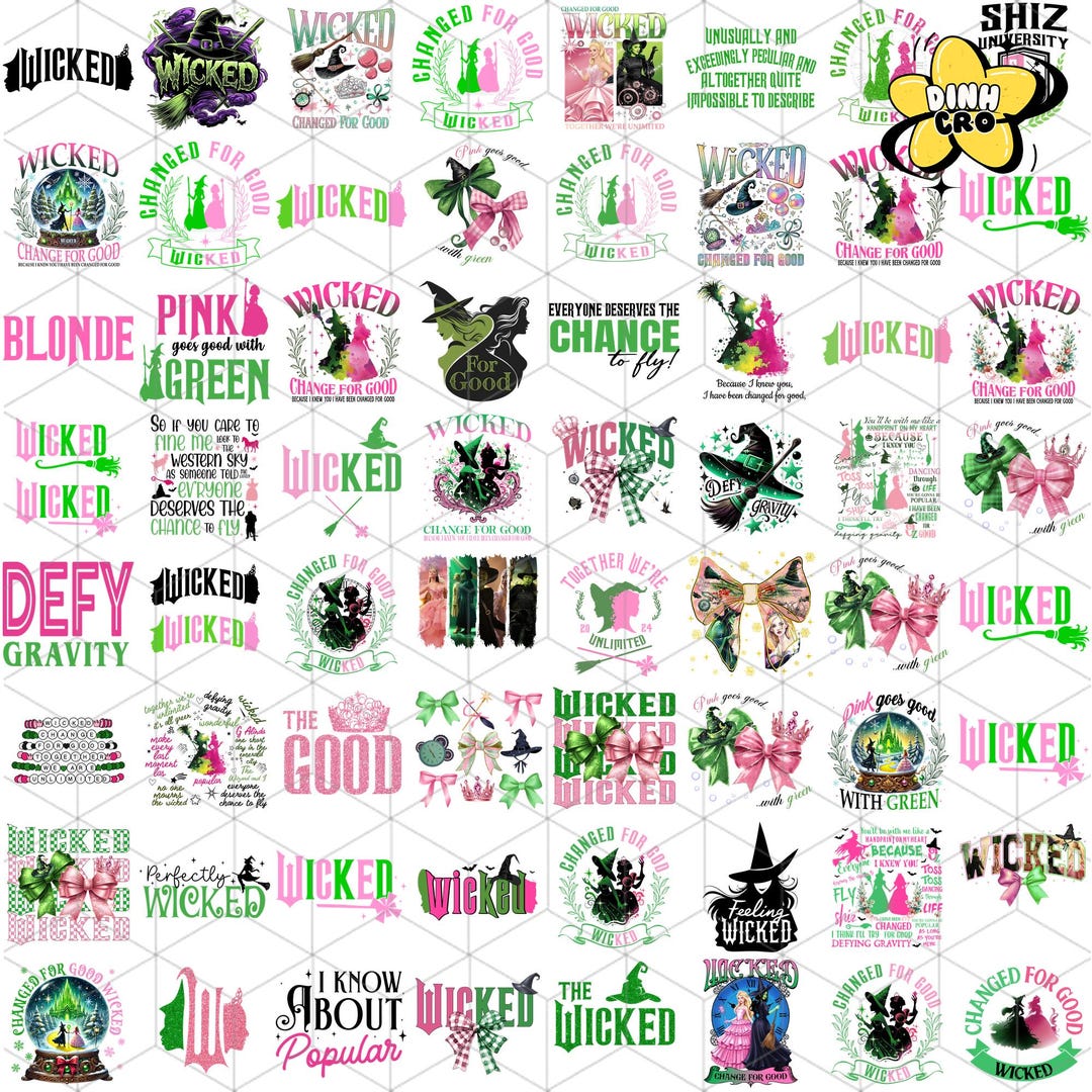Bundle Wicked Change for Good Glitter Png, Defy Gravity Broomstick ...