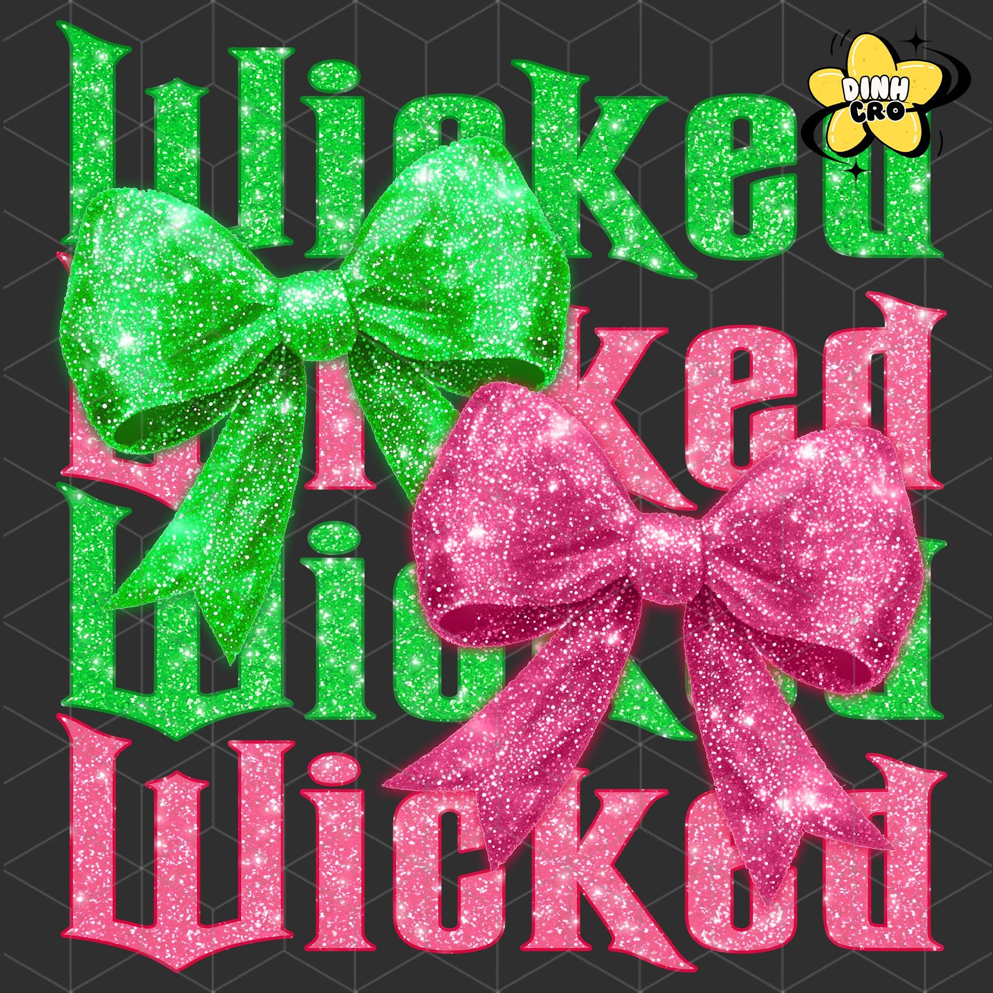 Wicked Change for Good Glitter Png, Witch Pink and Green Png, Defy ...