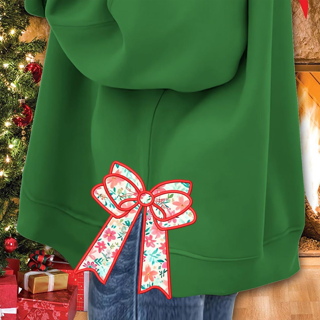 Side Bow Applique Embroidery Design 6 Sizes, Floral Bow Embroidery ...