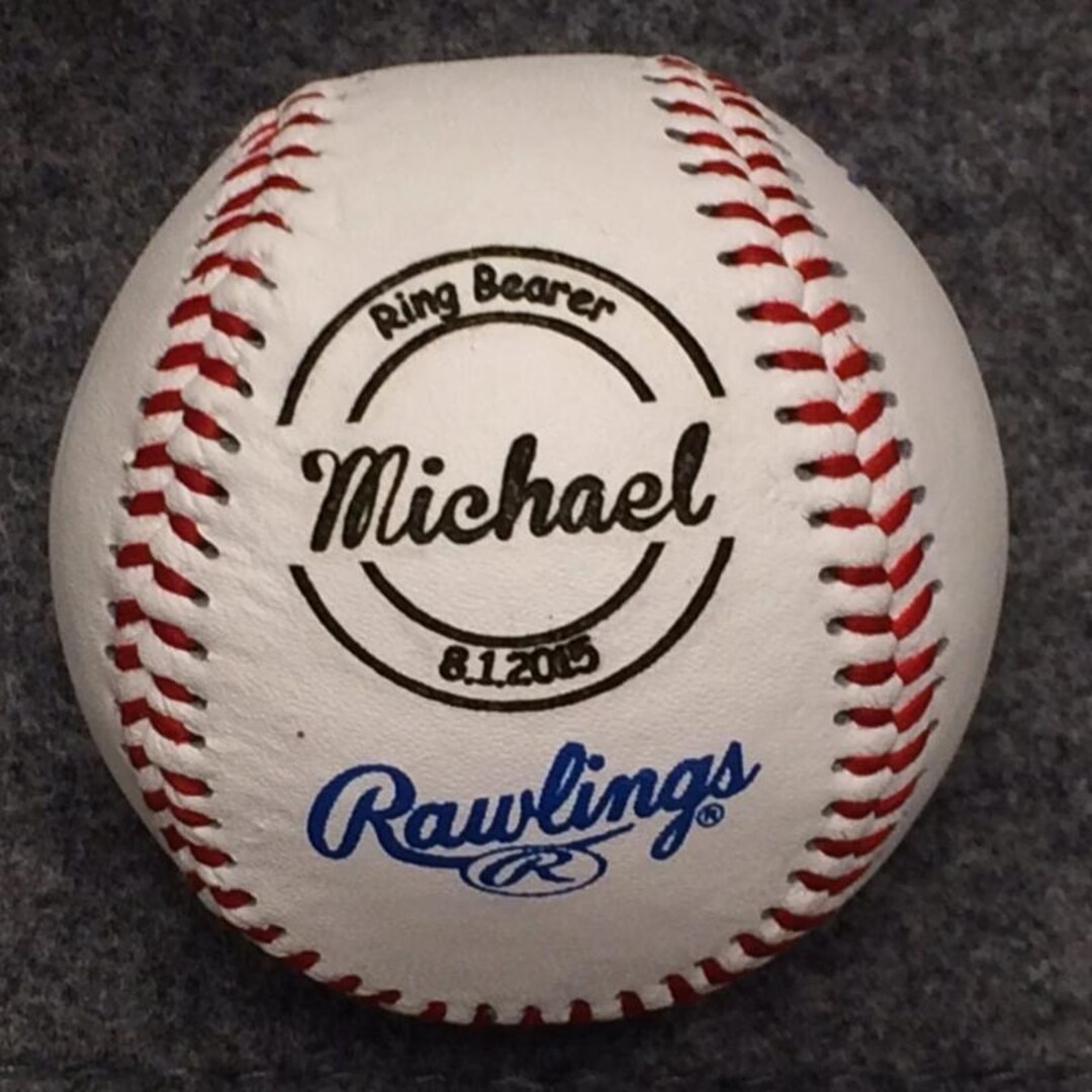 Engraved Rawlings Baseball, MLB Baseballs Wedding Gift, Ring Bearer ...