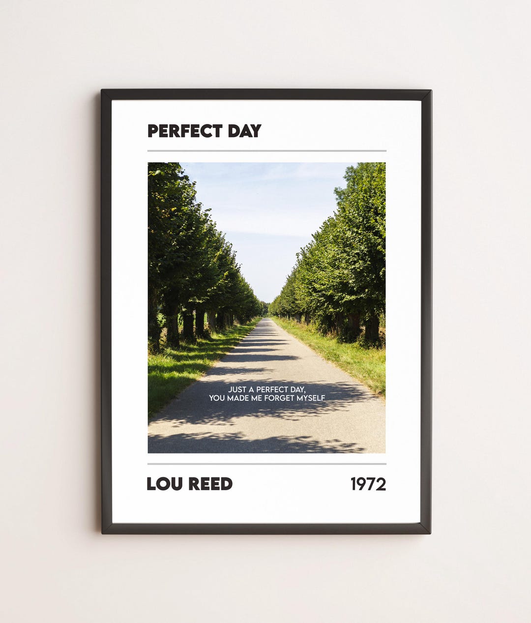 Lou Reed – Perfect Day | Minimalist Music Poster | Photographic Art ...