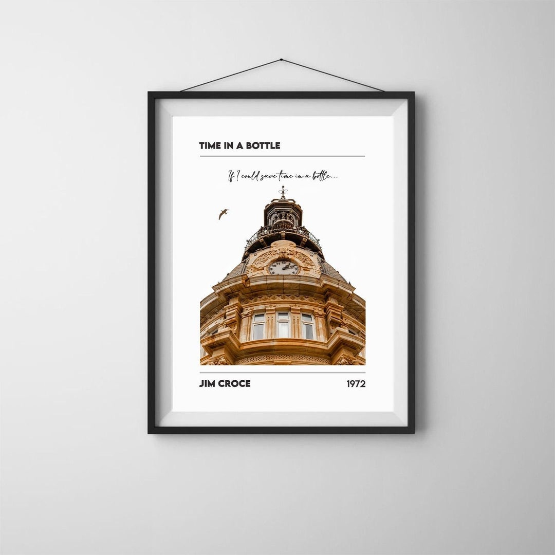 Time in a Bottle, Jim Croce, Poster, Songs, Music, Wall Art - Etsy