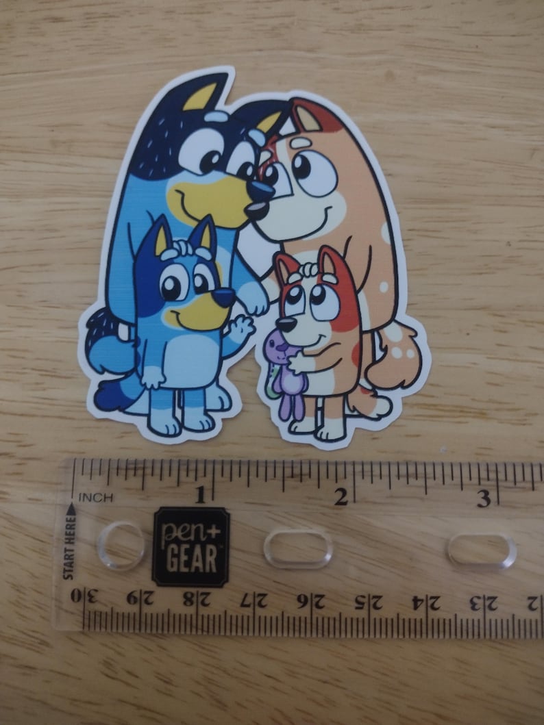 Big Matte Bluey Sticker - Etsy