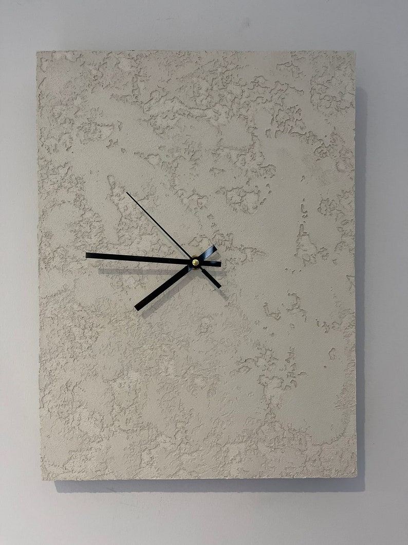 Textured Finish Venetian Plaster Wall Clock - Etsy