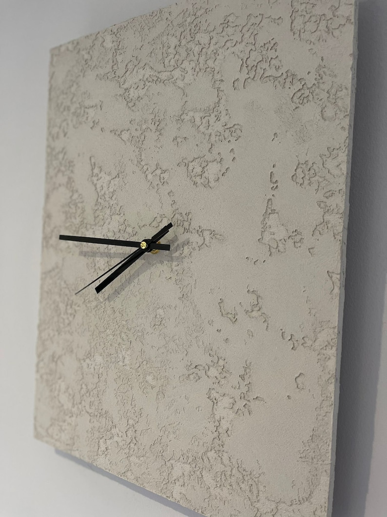 Textured Finish Venetian Plaster Wall Clock - Etsy