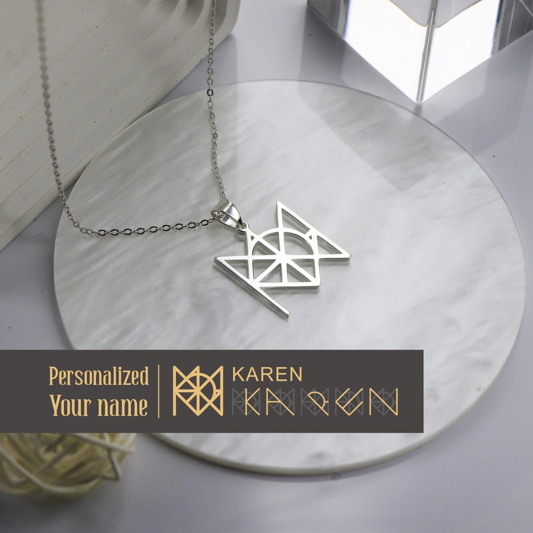 Personalized Name Logo Necklace: Sterling Silver Custom Design - Etsy