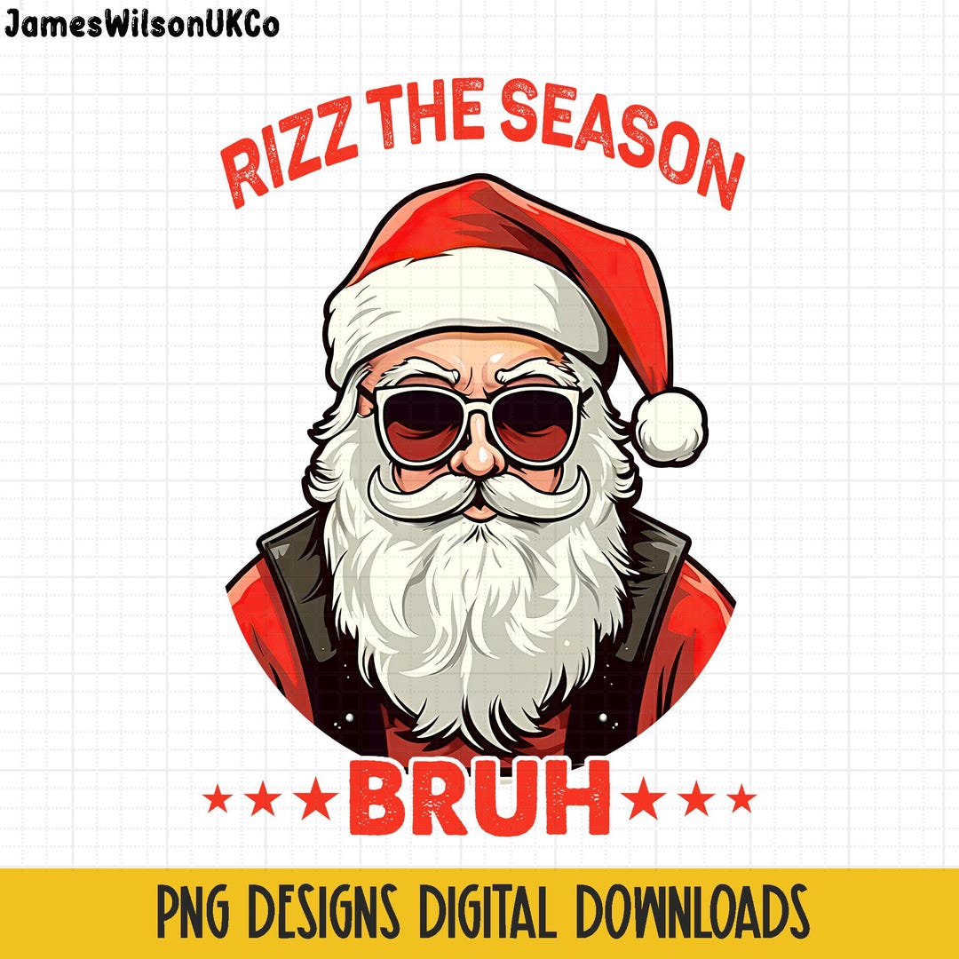 Rizz the Season Bruh Png, Satan Christmas Png, Merry Rizzmas Png, Santa ...