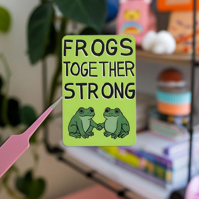 Portland Frog Protest Sticker, Anti ICE Sticker, Anti Fascism Sticker ...