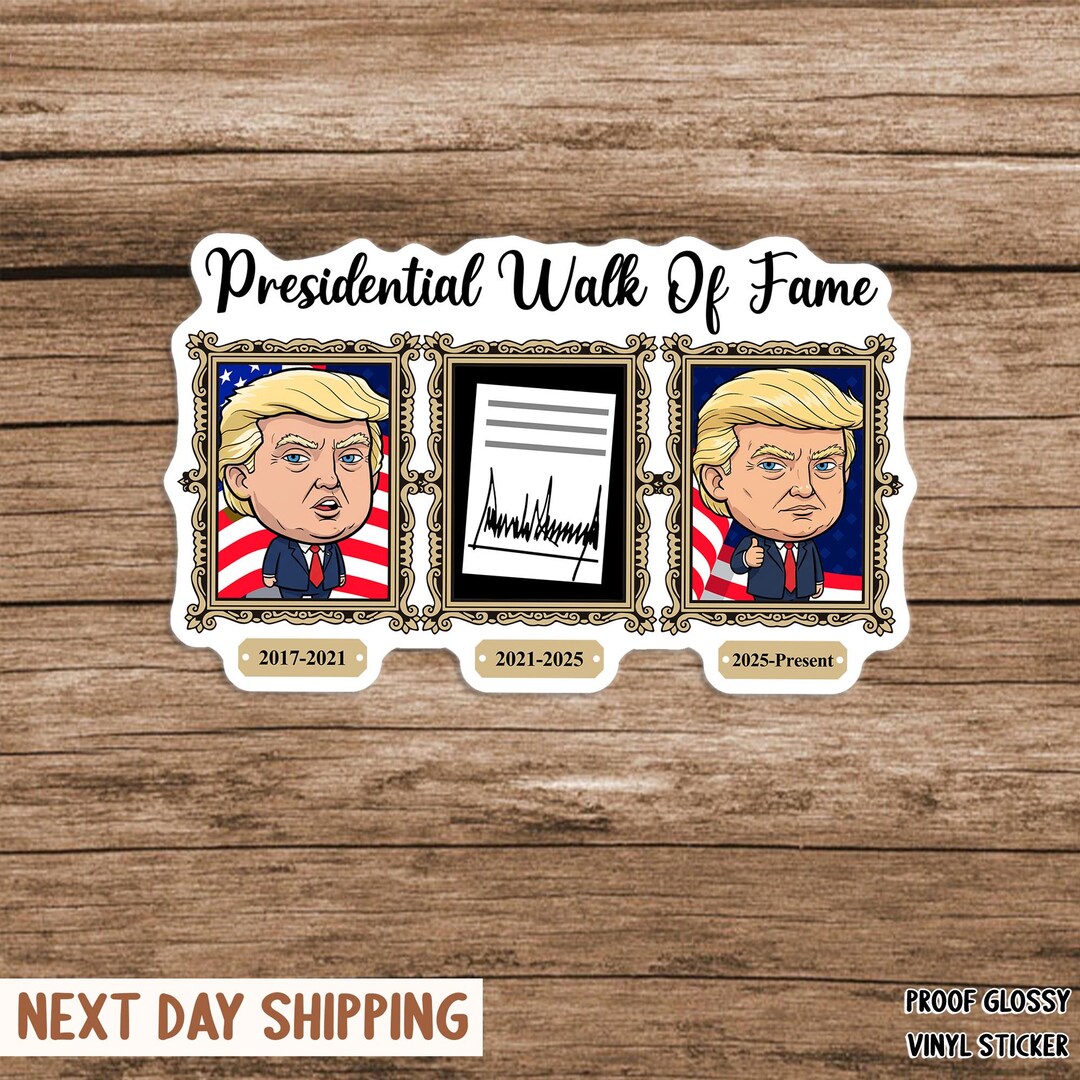 Presidential Parody Walk of Fame Sticker, Anti Trump Political Humor ...