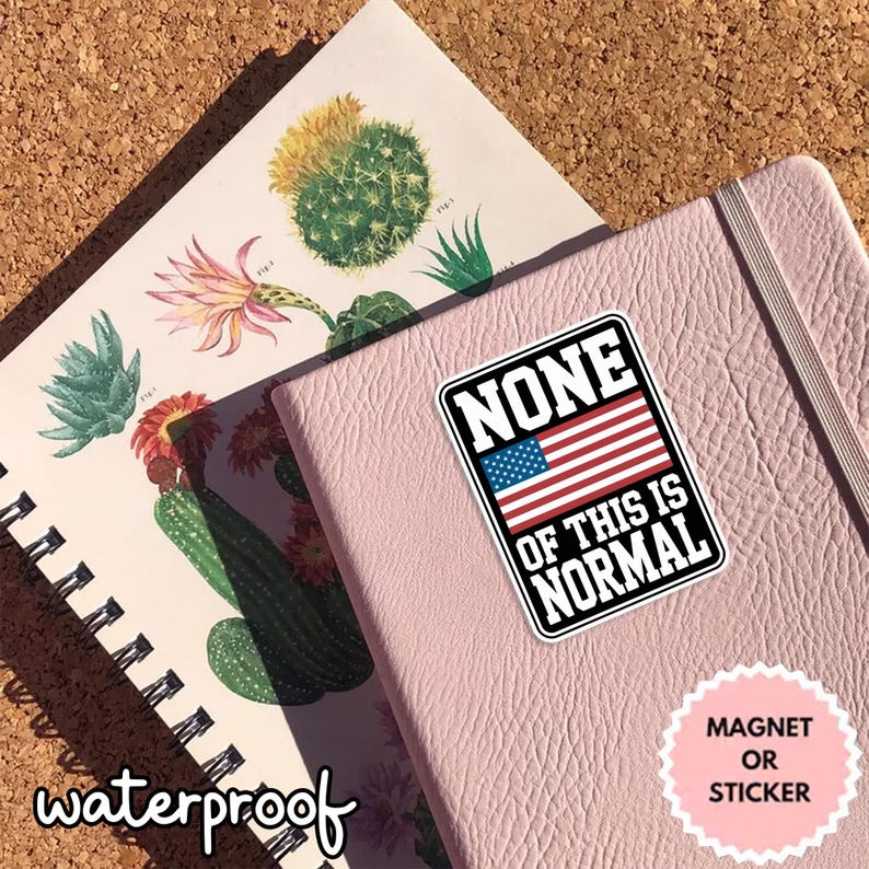 None of This is Normal Distress Flag Sticker | Anti Fascism | Anti ...