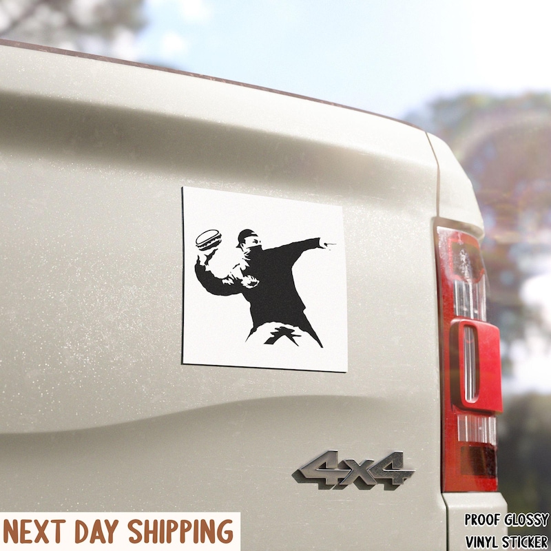 Banksy Throw Sandwich Decal - Etsy