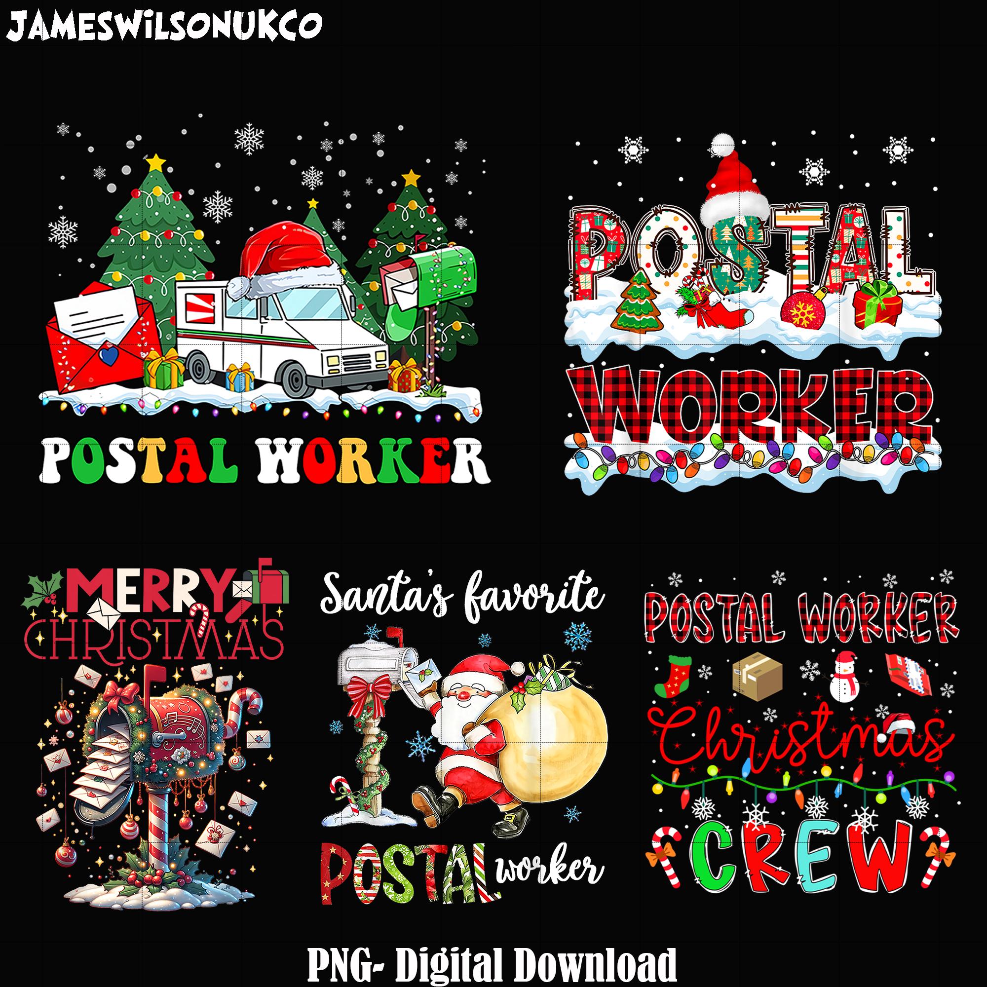 7 Files Postal Worker Christmas Bundle, Santas Favorite Postal Worker ...