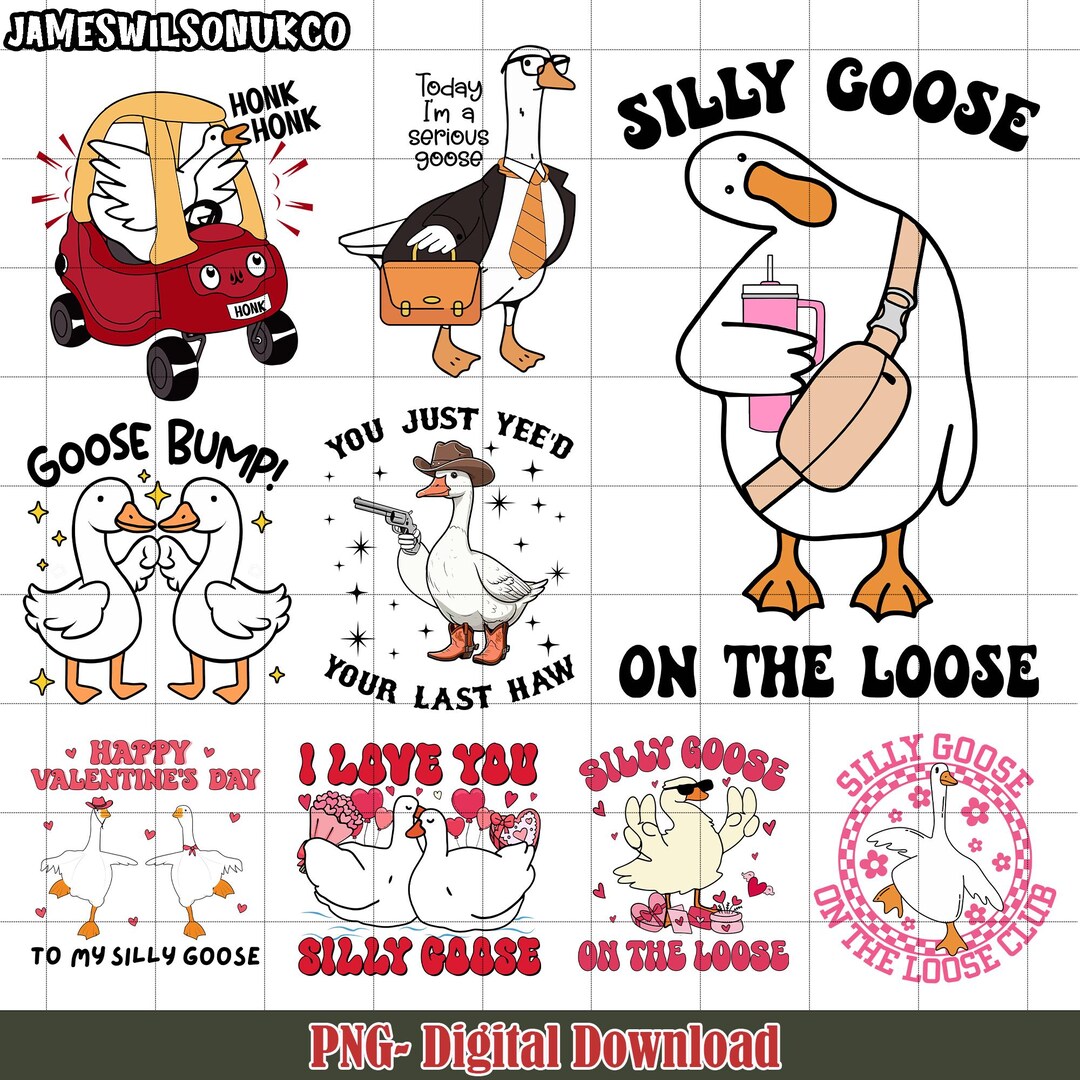 10++ Goose Bundle Design PNG | Funny Goose University Sublimation for ...