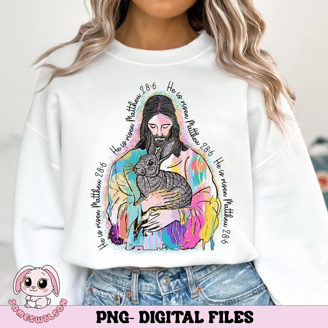 Easter Jesus Png, Jesus Bunny Easter Png, Easter God Design, Easter ...