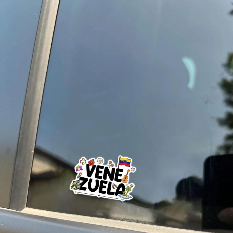 Venezuela Libre Sticker, Venezuelan Flag Map Vinyl Decal, Venezuela ...