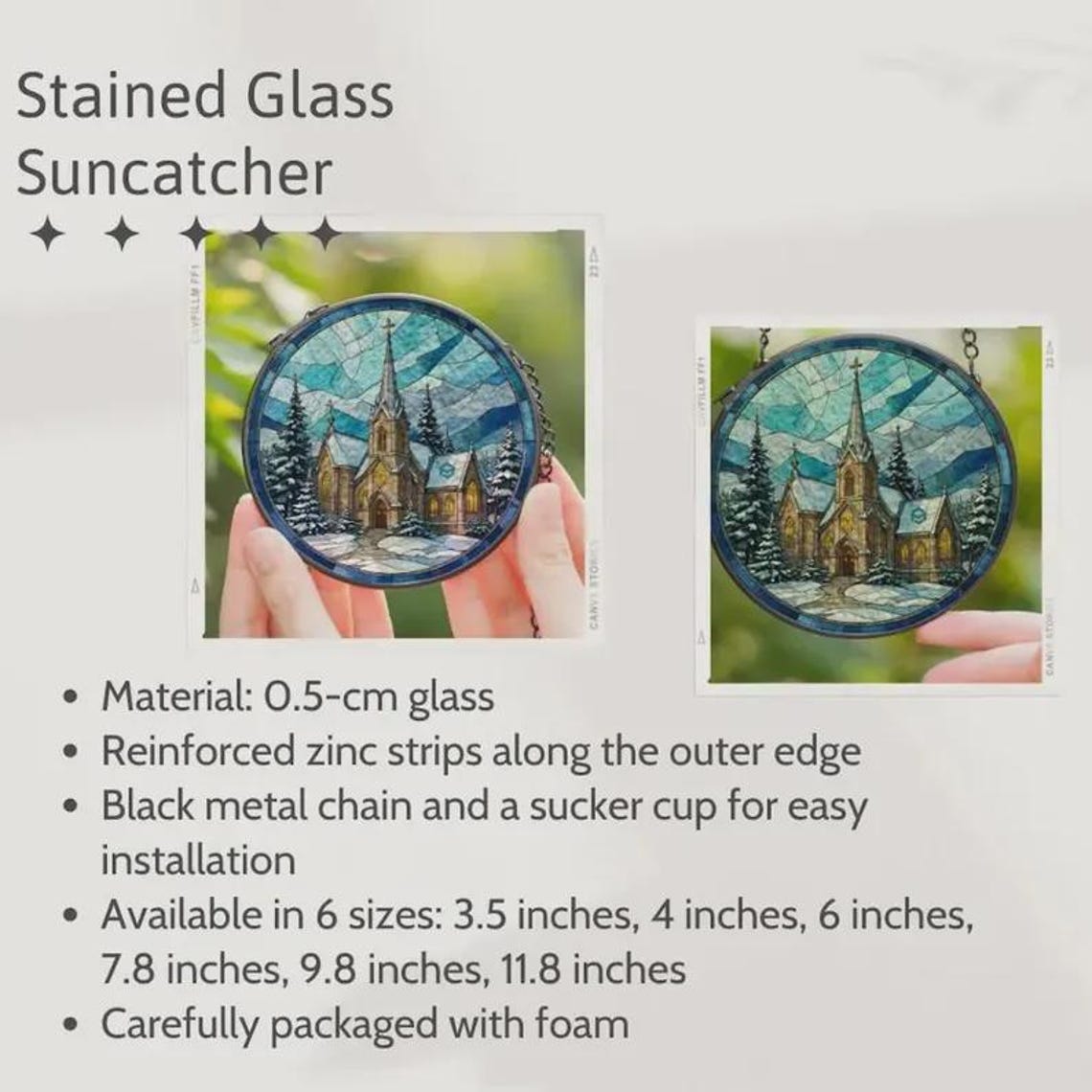 Ghost and Cat Reading Stained Glass Suncatcher, Autumn Floral Window ...
