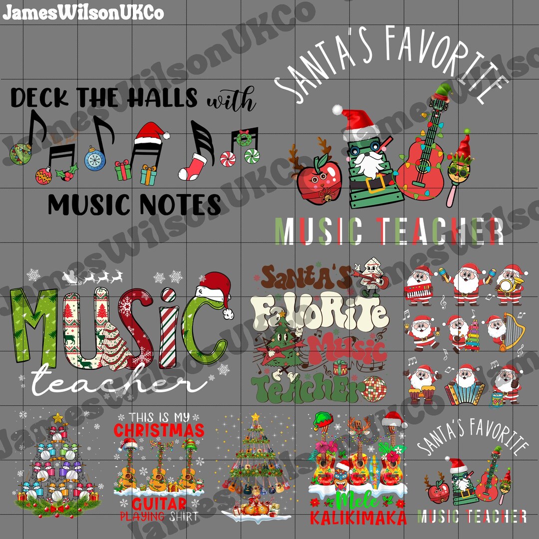30christmas Music PNG Bundle, Christmas Music Tree Png, Guitar ...