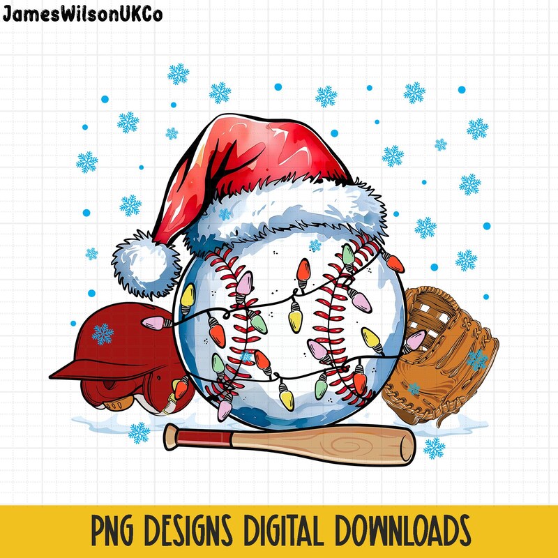Baseball Christmas Svg - Etsy