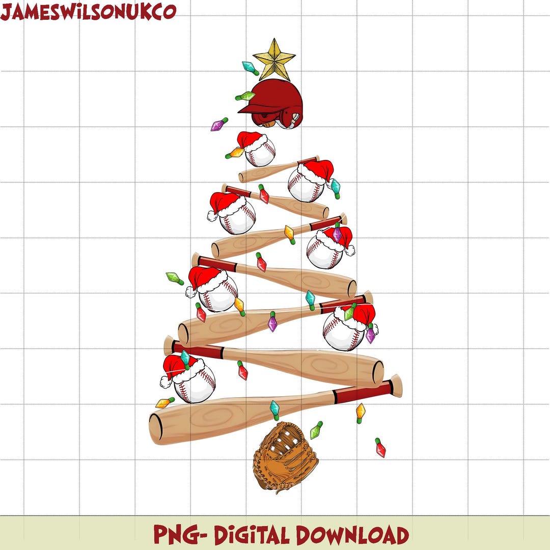 Baseball Christmas Tree Png, Baseball Christmas Png, Baseball Player ...