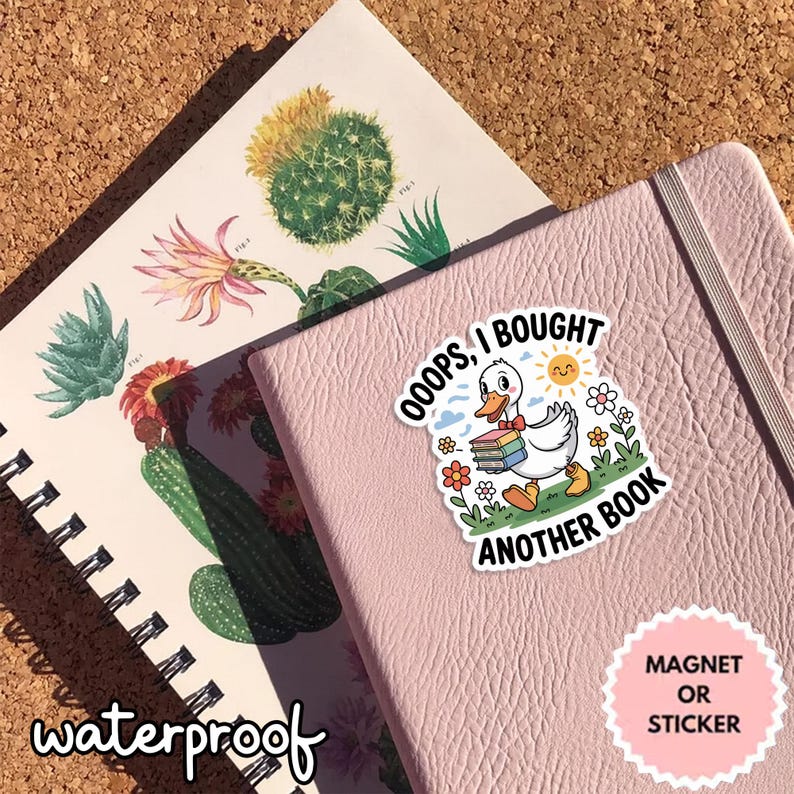 Oops I Bought Another Book Sticker, Funny Book Lover Gift, Cute Reading ...