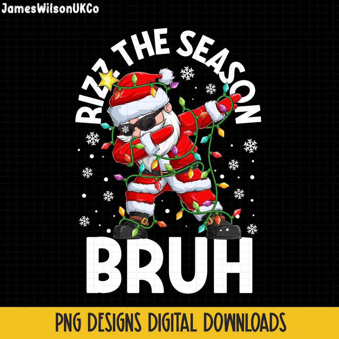 Rizz the Season Bruh Png, Satan Christmas Png, Merry Rizzmas Png, Santa ...