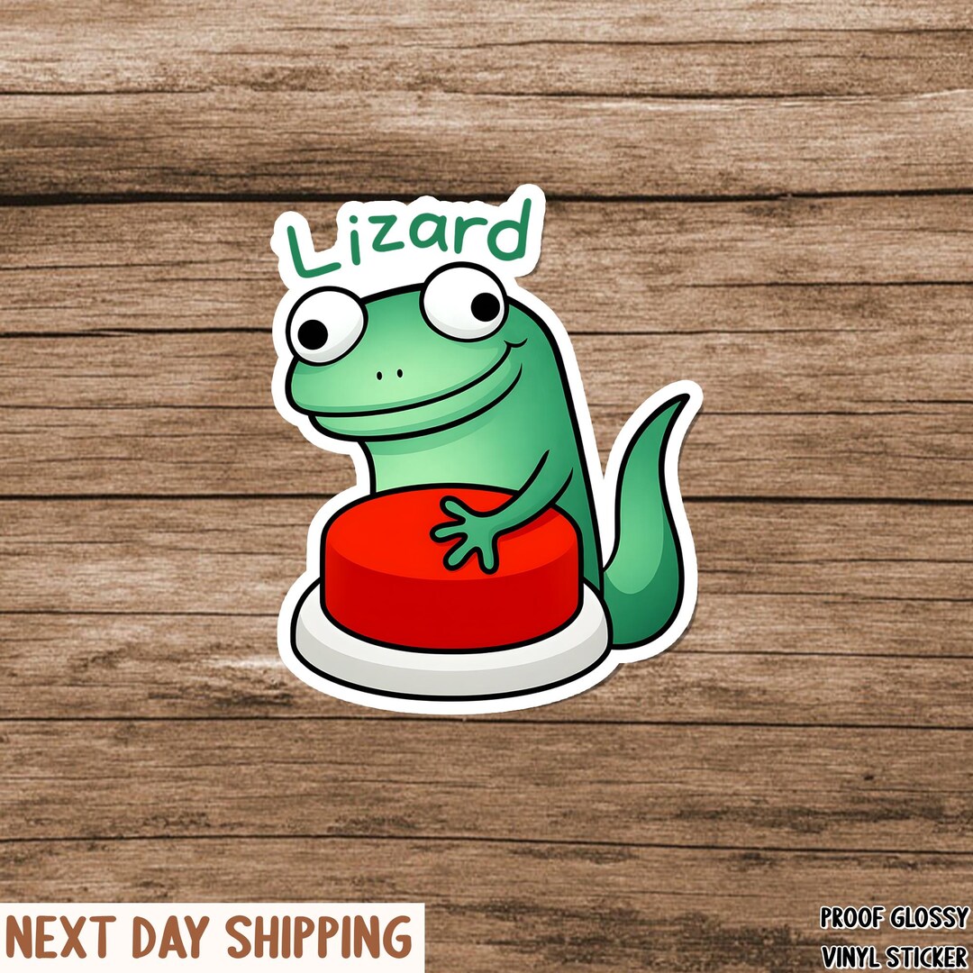 Lizard Meme Sticker, Funny Lizard Lizard Lizard Tiktok Trend Sticker ...