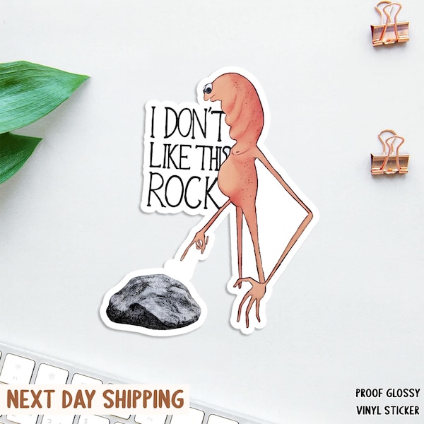 Robert I Dont Like This Rock Sticker - Etsy