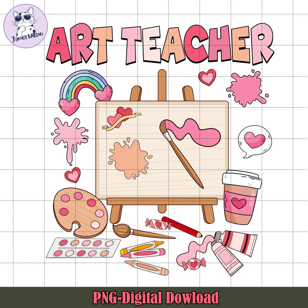 Art Teacher Valentine Png, Valentine Png, Valentine Heart Design ...