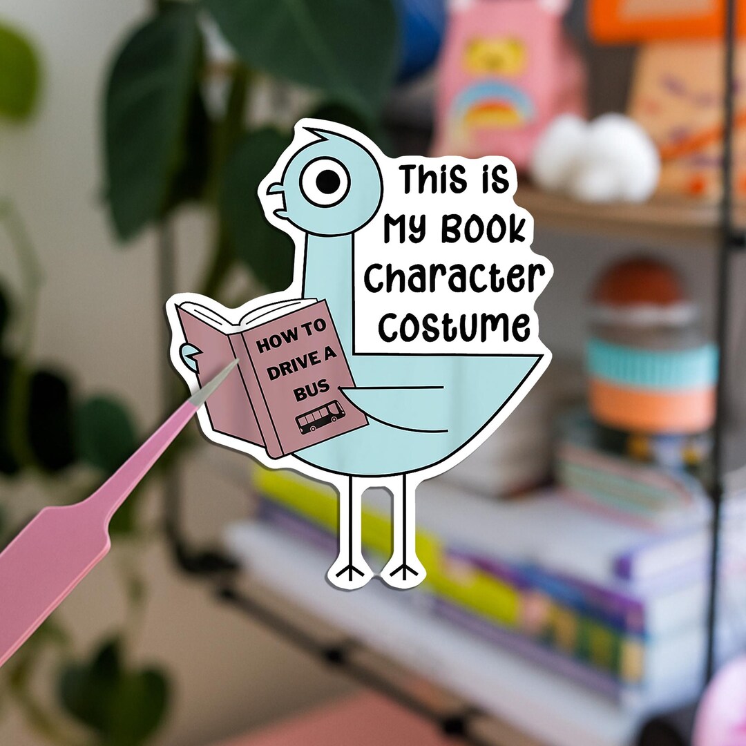 This is My Book Character Costume Sticker, Love Reading Day Sticker ...