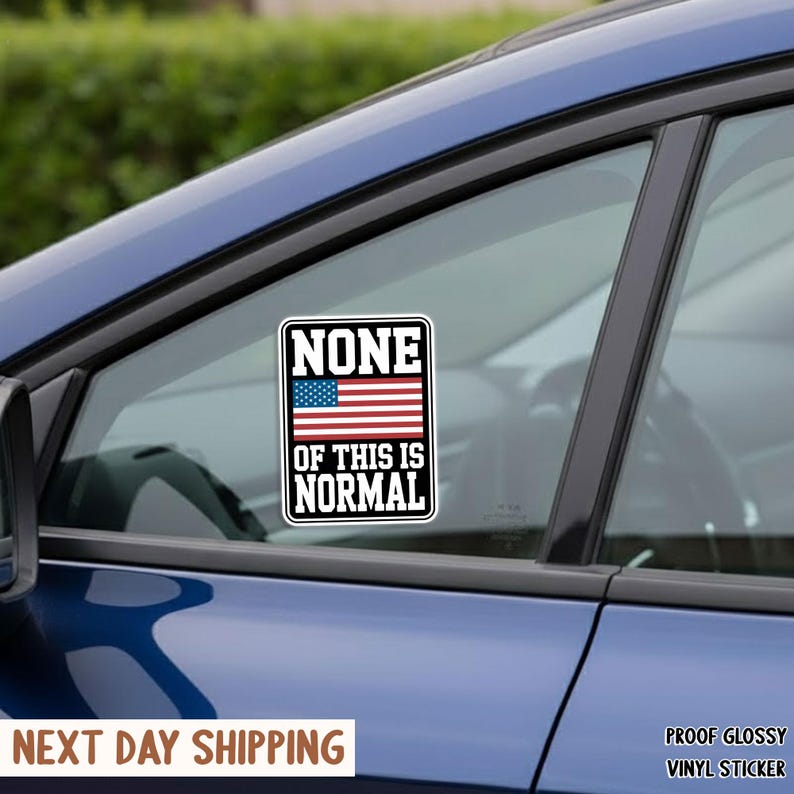 None of This is Normal Distress Flag Sticker | Anti Fascism | Anti ...