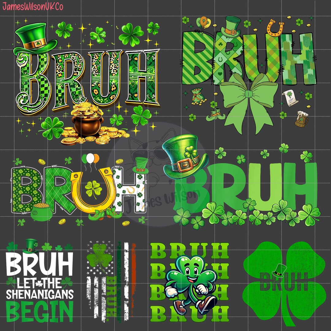 15+bruh St. Patrick’s Day PNG Bundle, St Patricks Bruh Png, Bruh St Pat ...