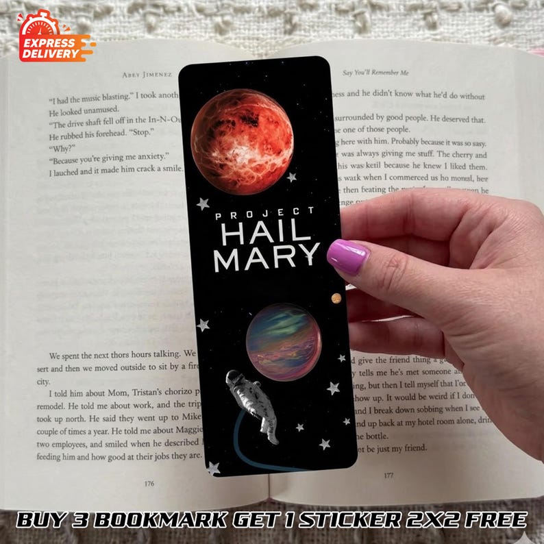 Bookmarks From Project Hail Mary and Rocky: Sci-fi Bookshelf Decor and ...
