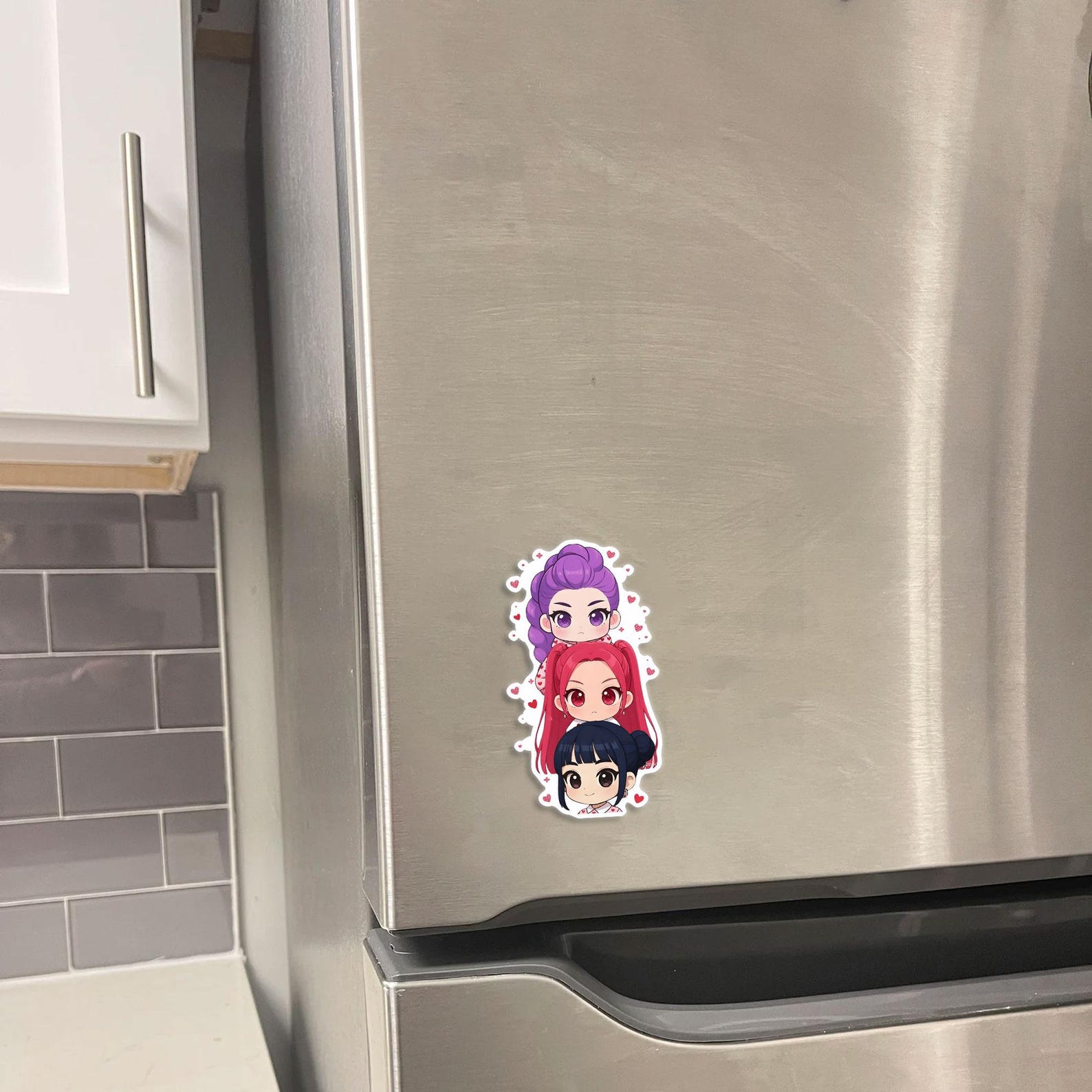 Kpop Sticker, Huntrix Pink Valentine Sticker, Saja Girls Mira Rumi Zoey ...