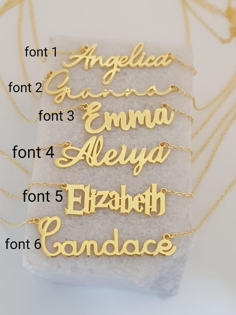 Custom Nameplate Necklace, Handmade Personalized Jewelry Gift - Etsy
