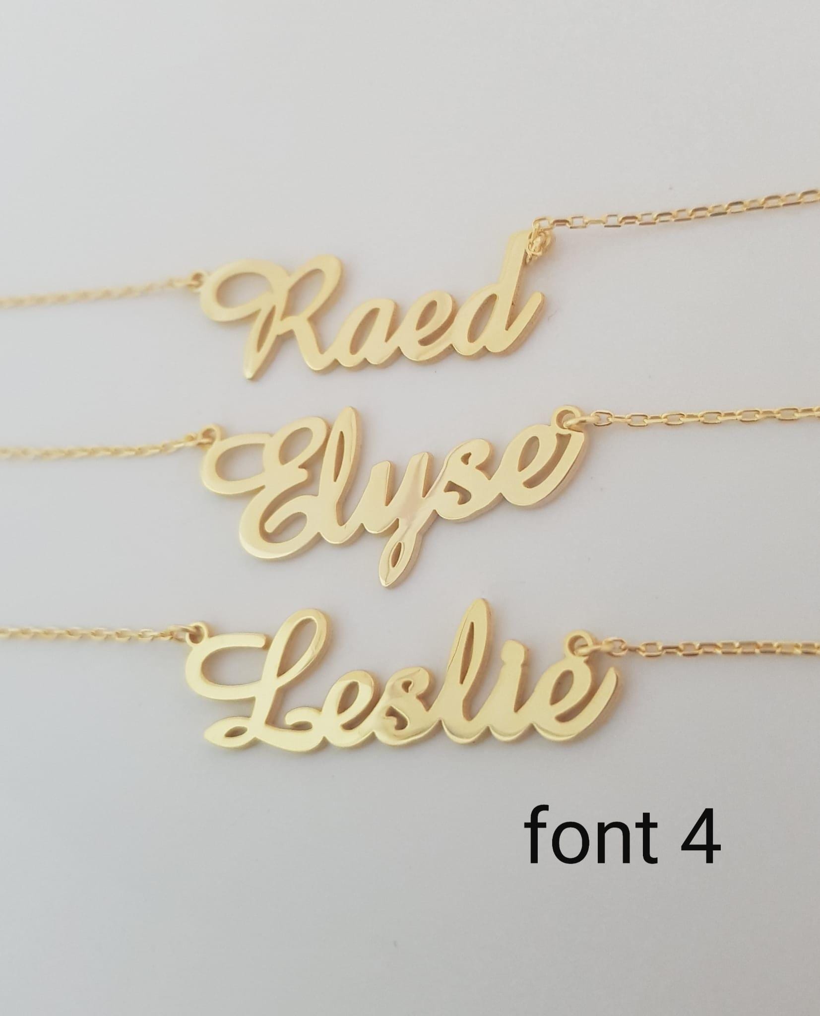Custom Nameplate Necklace, Handmade Personalized Jewelry Gift - Etsy