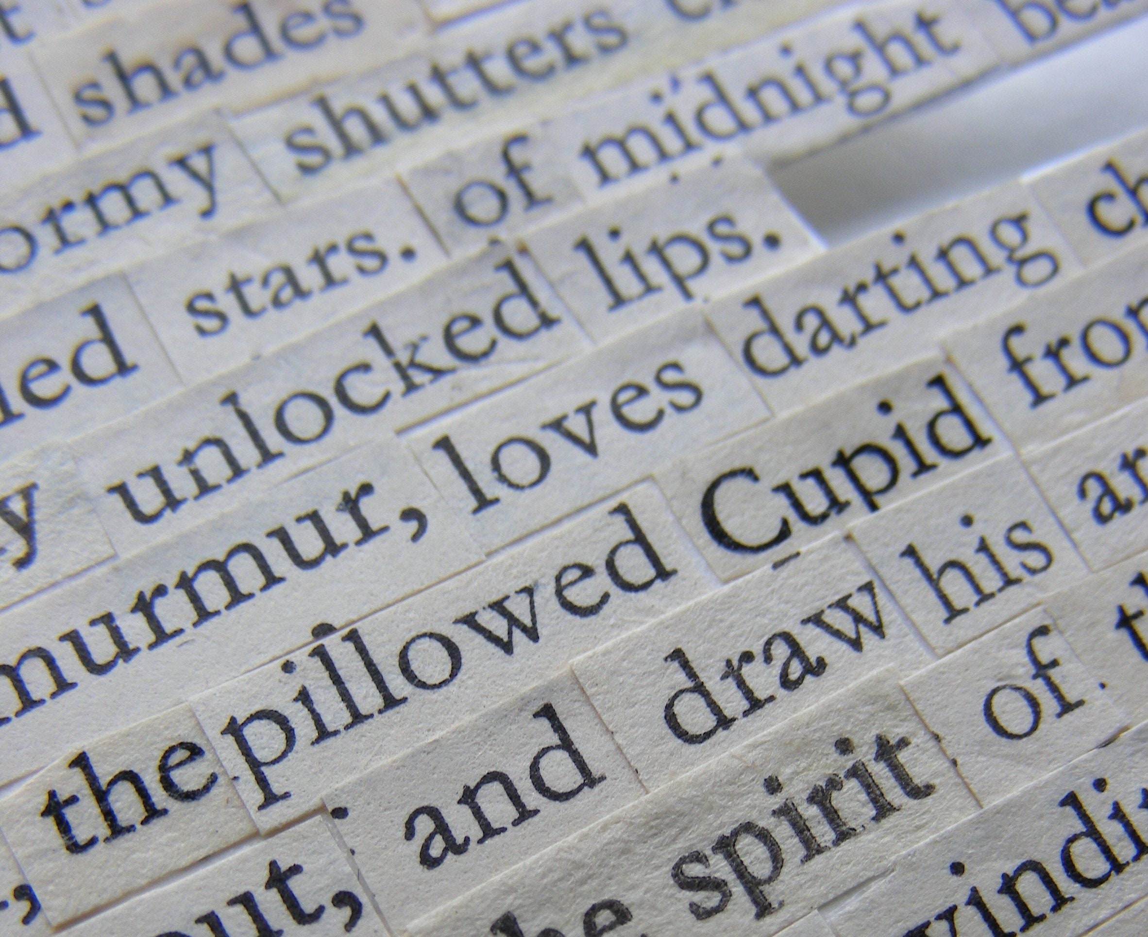 Found Poem 'sweet Solace' Cut and Paste, Original Poem, Art on Paper, Valentine Gift, Romantic ...