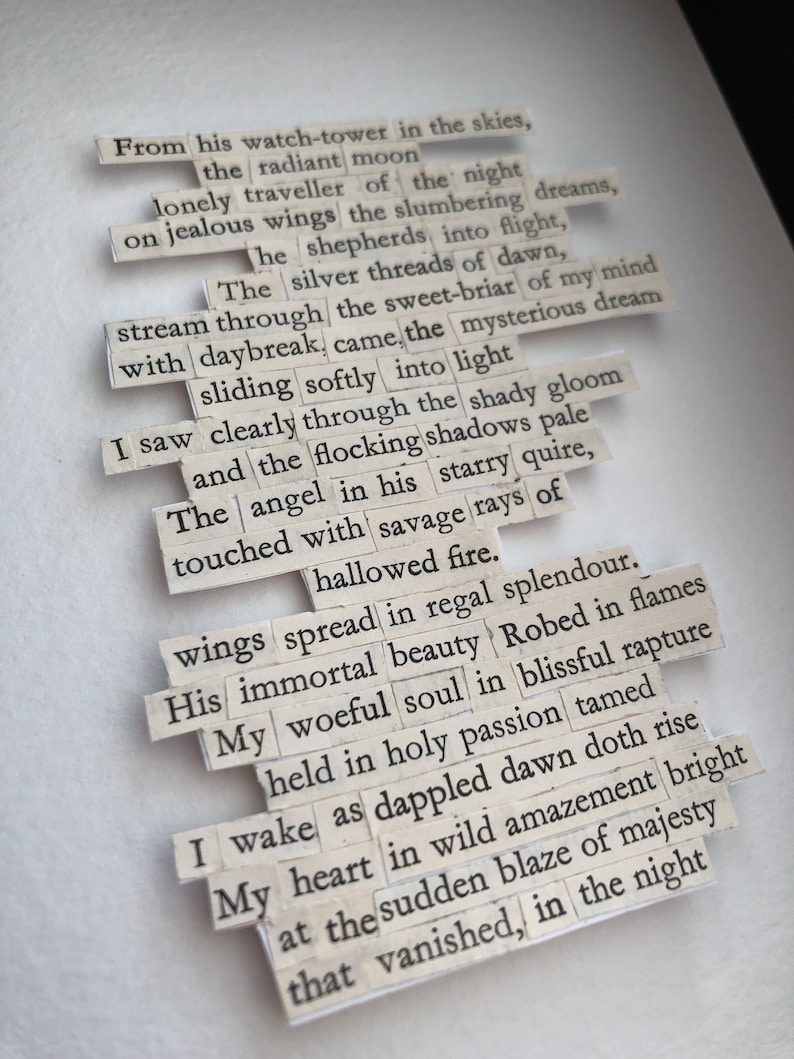 The Angel, Found Poem, Cut and Paste, Original Conceptual Art, Art on ...