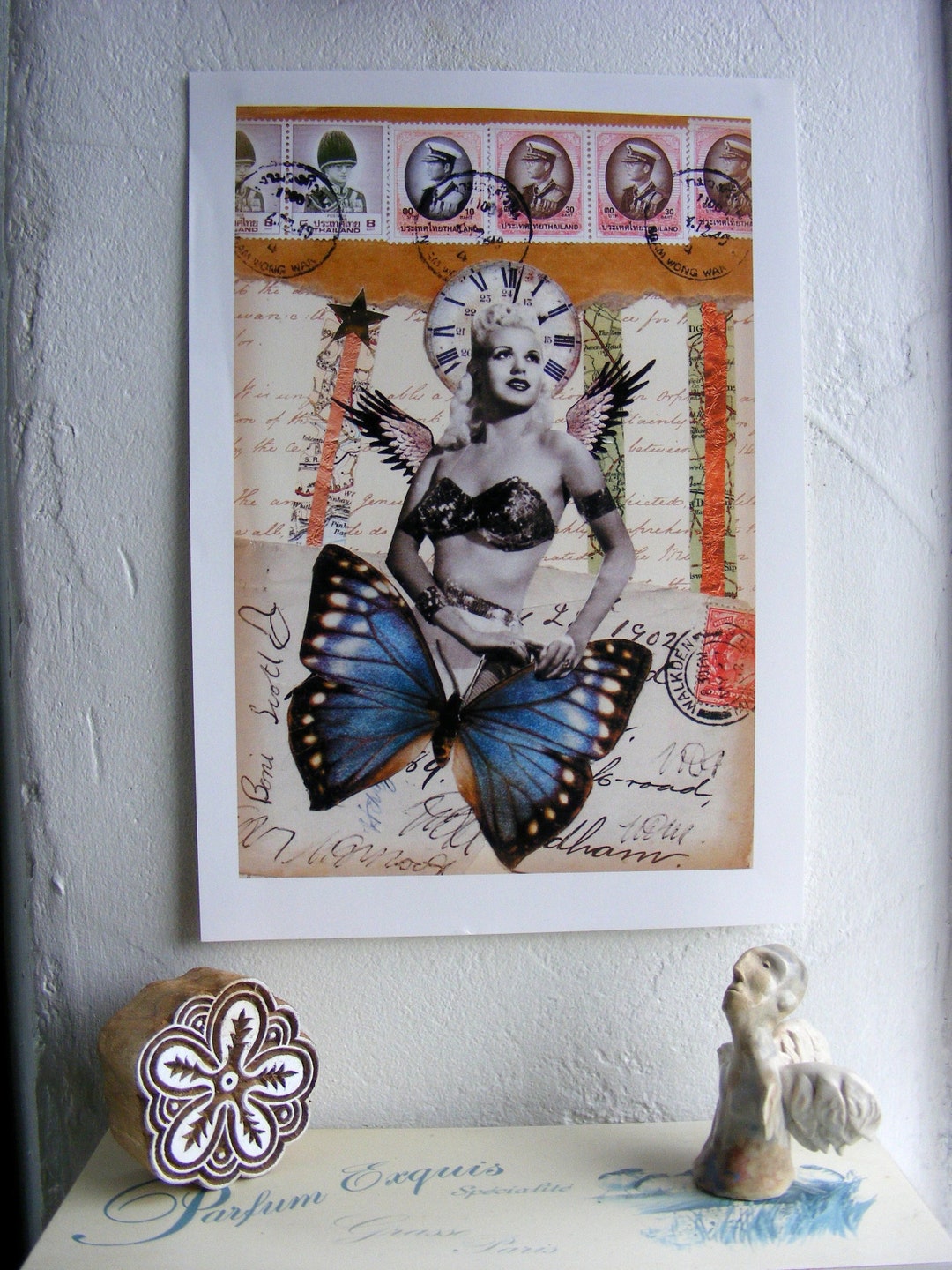 Poster Girl Collage Art Print Modern Art Pinup Modern - Etsy