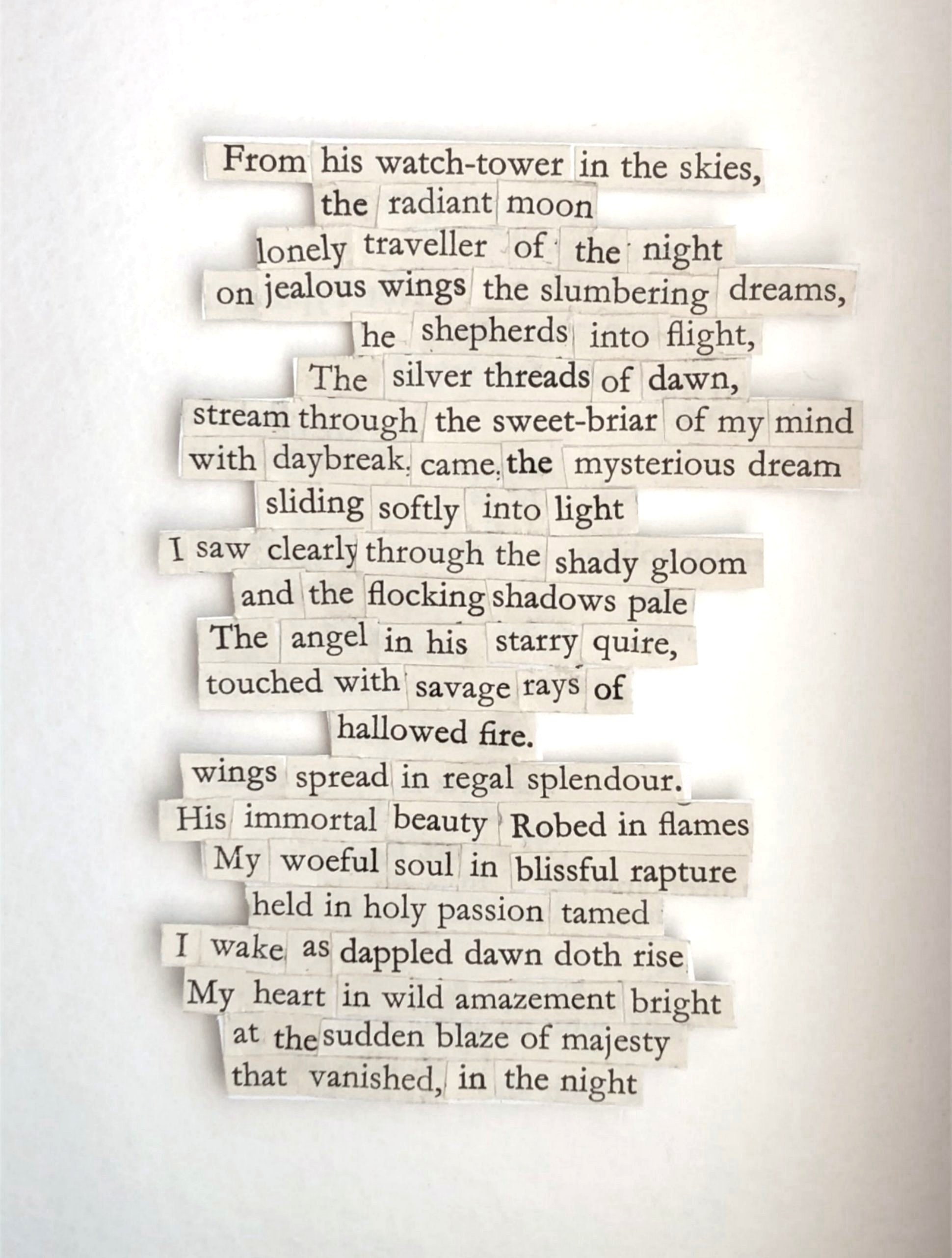 The Angel, Found Poem, Cut and Paste, Original Conceptual Art, Art on ...