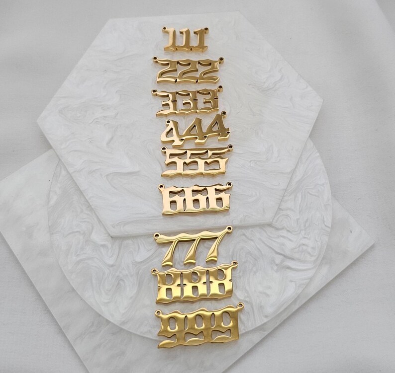 18K Gold Filled Angel Number Necklace, Lucky Number Necklace, Angel ...