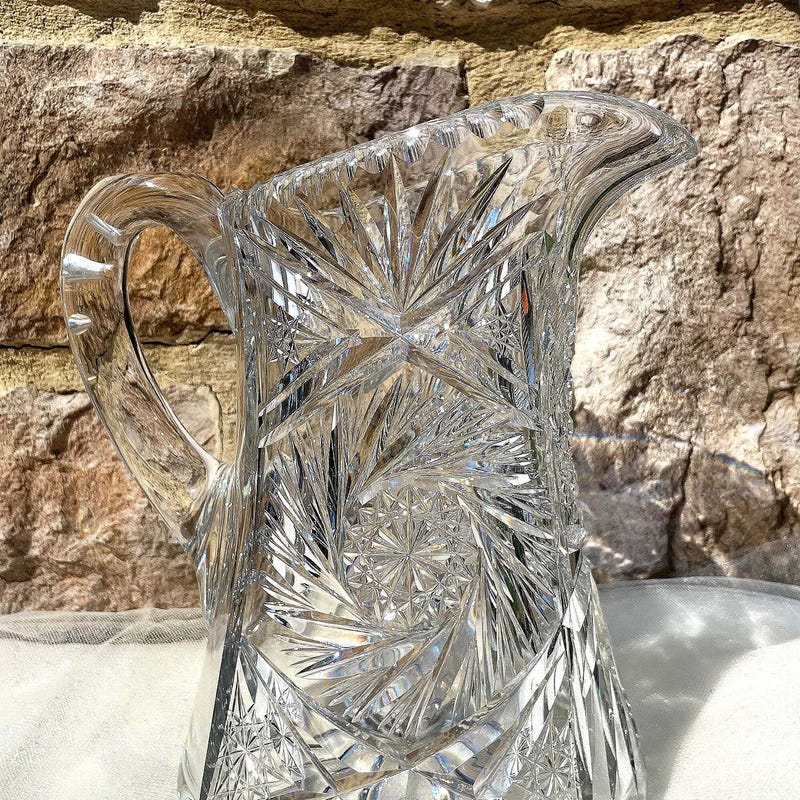 Crystal Pitcher - Etsy