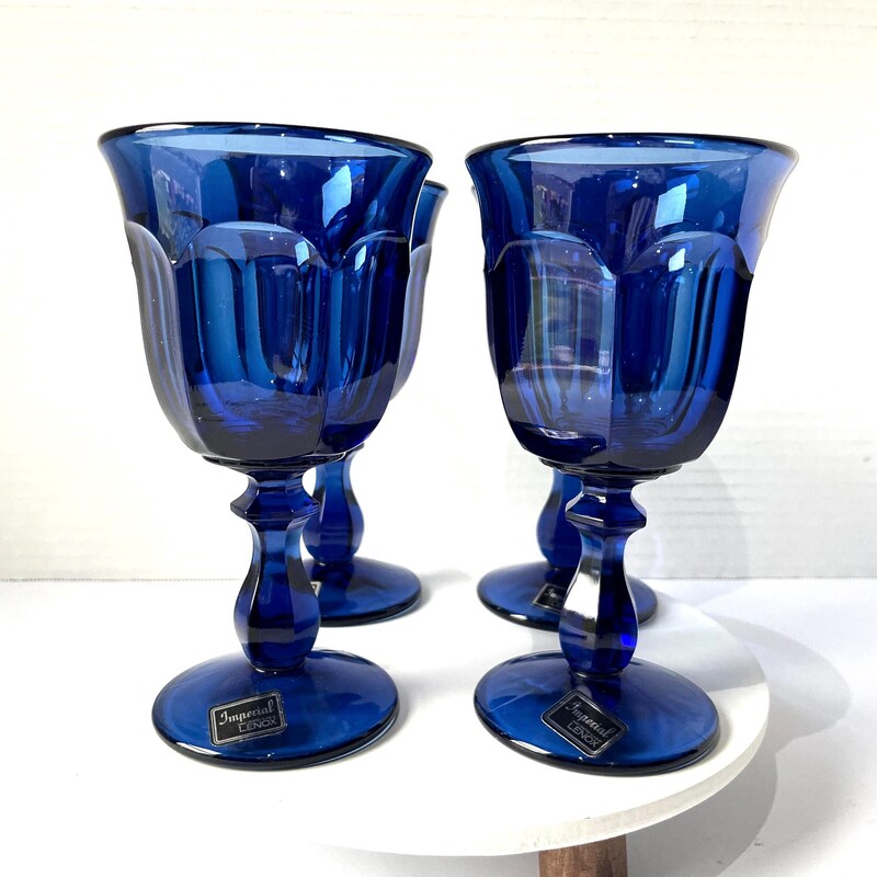 Cobalt Blue Goblets - Etsy